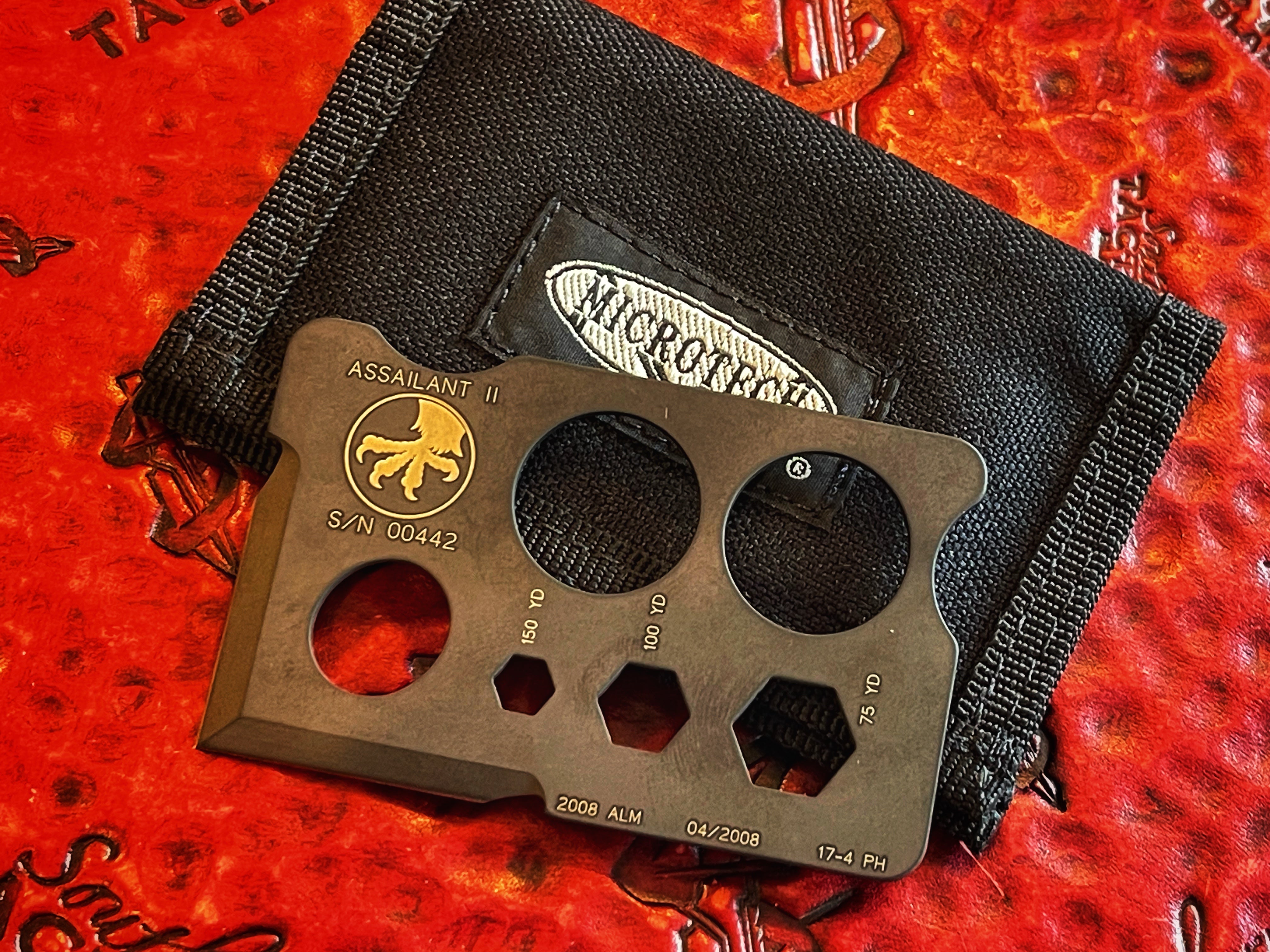 Microtech Assailant Titanium Credit Card Knife DLC