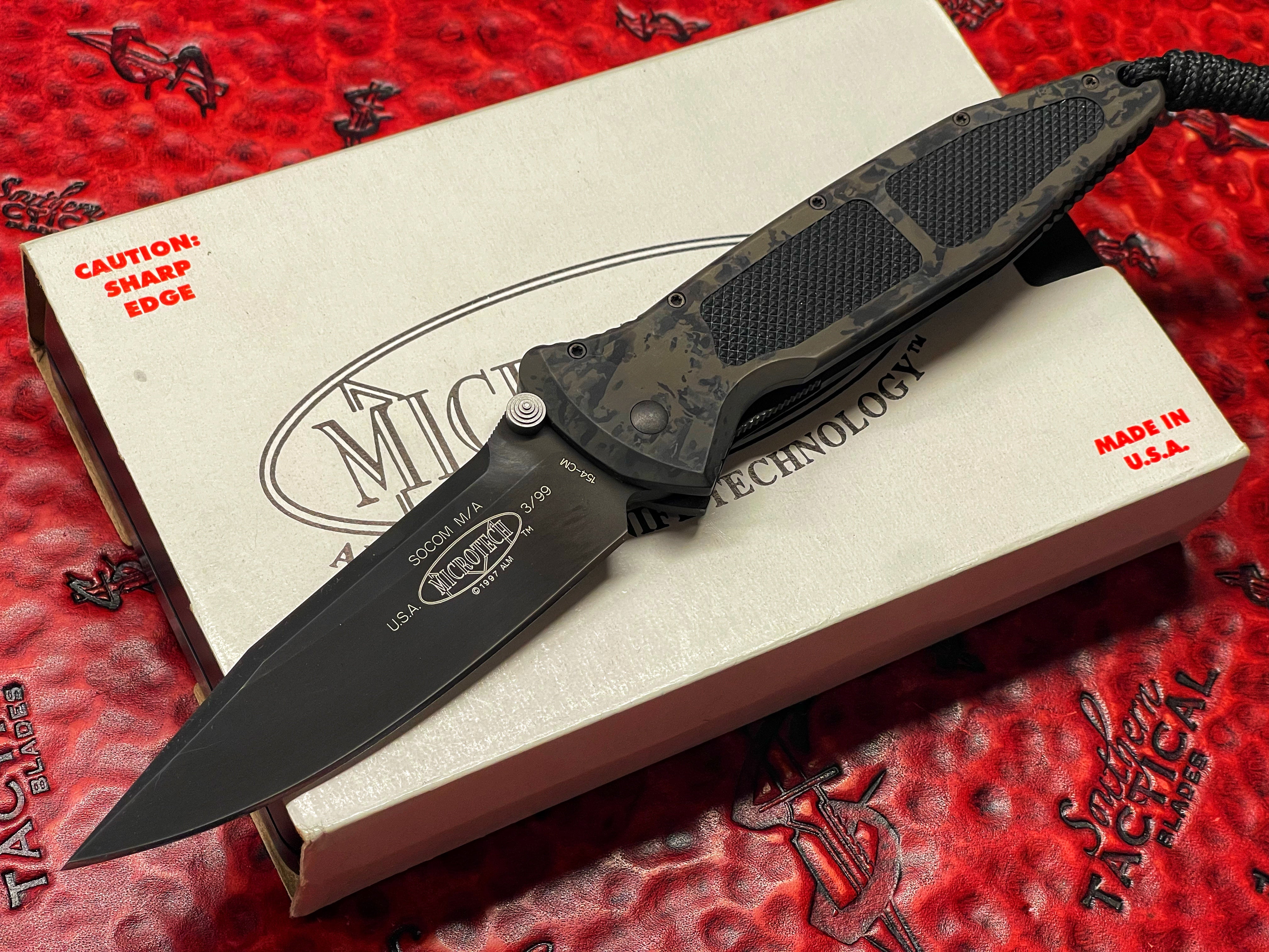 Microtech Knives Vintage Socom Elite, Manual Single Edge, Camo Standar