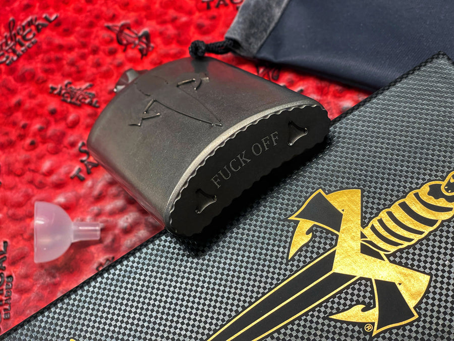 Marfione Custom Titanium Flask “Fuck Off” Edition - 18 Year Jameson Li ...