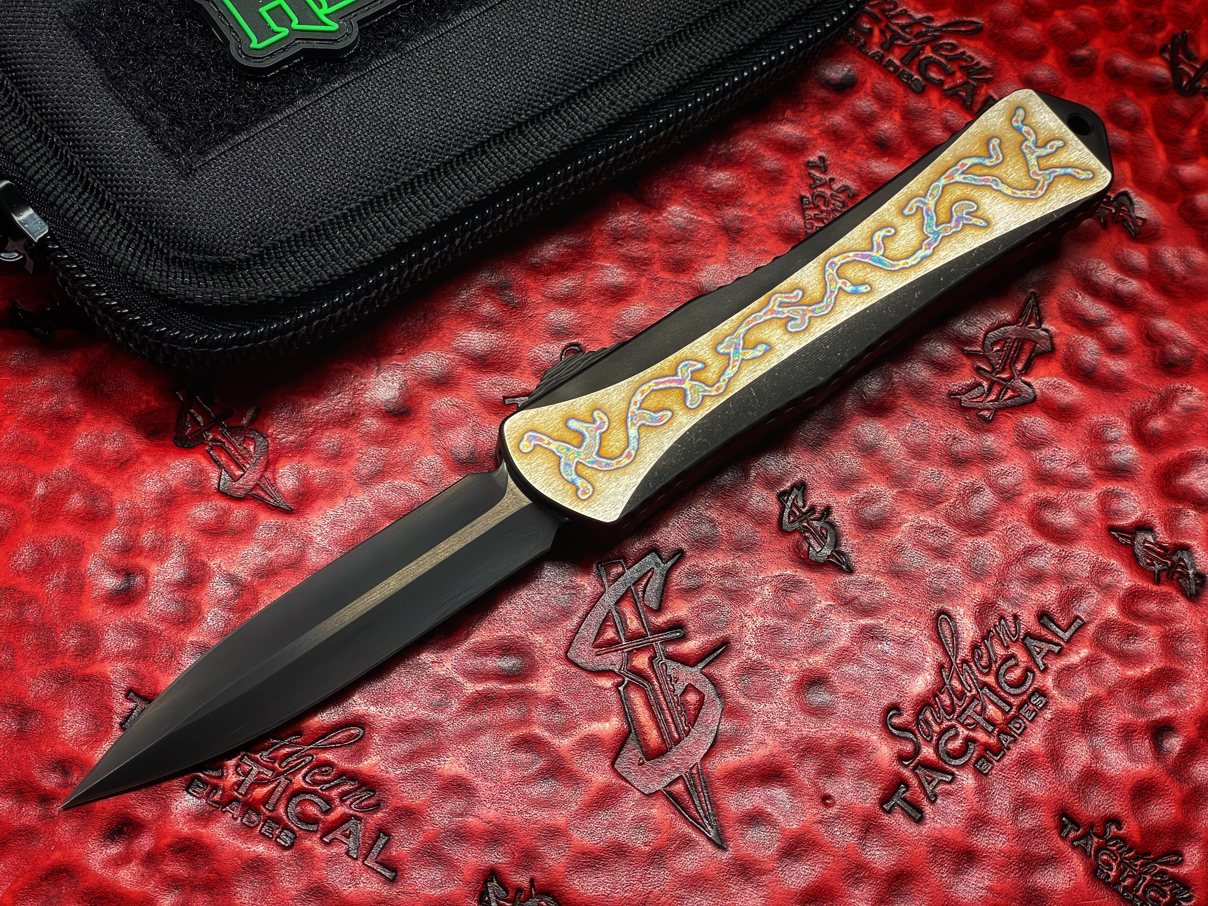 Heretic Knives Manticore X, DLC Spike Grind, DLC Blazed Titanium
