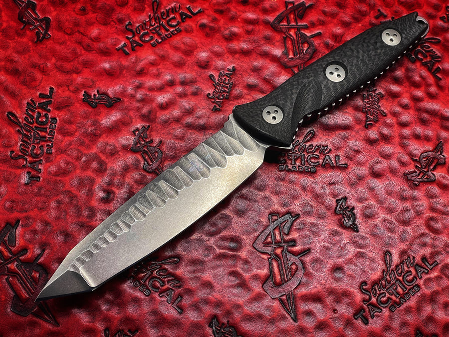 Marfione Custom Knives Socom Alpha Star Grind Borka Rock Pattern