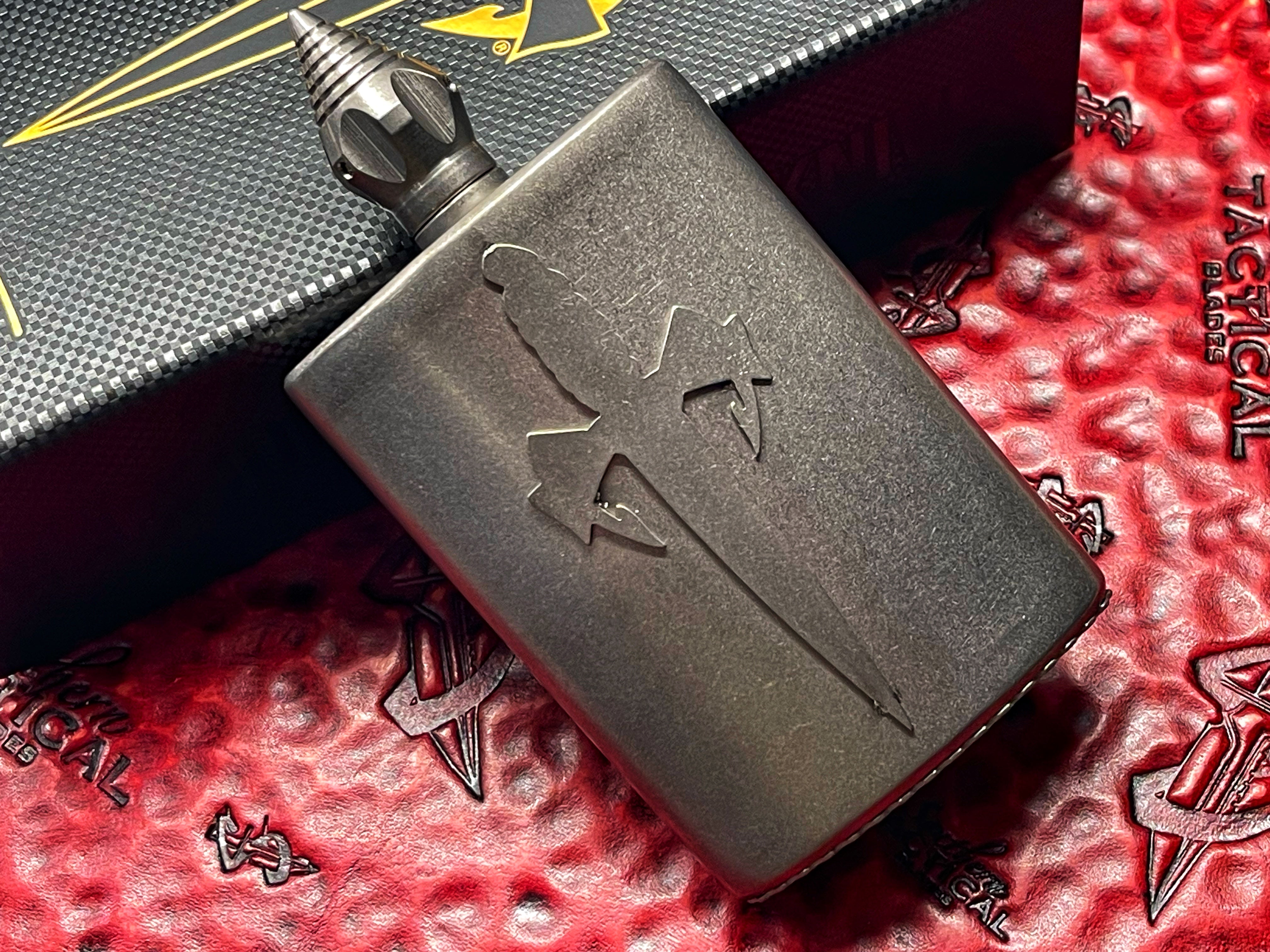 Marfione Custom Titanium Flask “Fuck Off” Edition - 18 Year Jameson Li