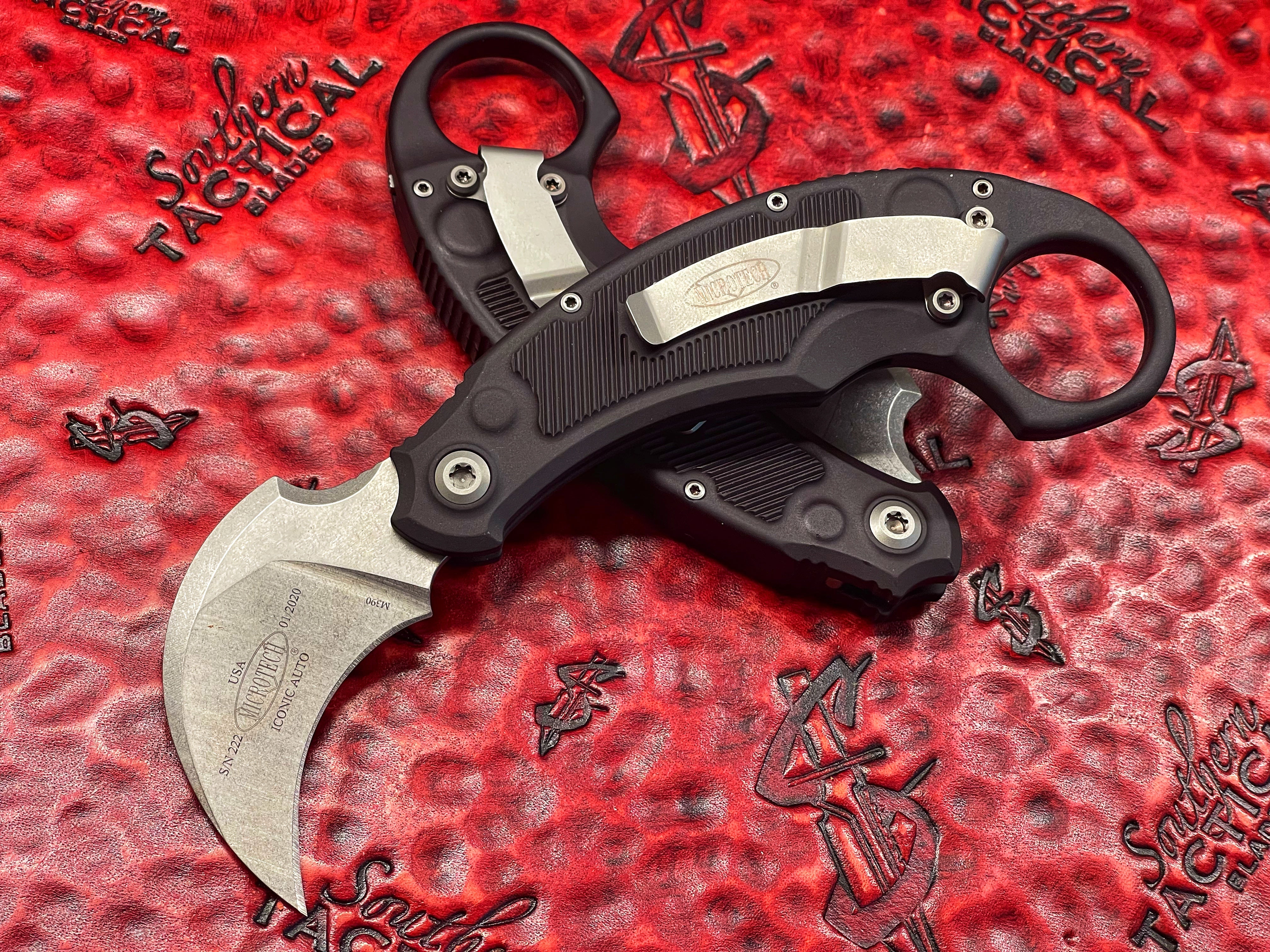 Microtech Knives / Bastinelli Knives Auto Iconic, folding Karambit Sto