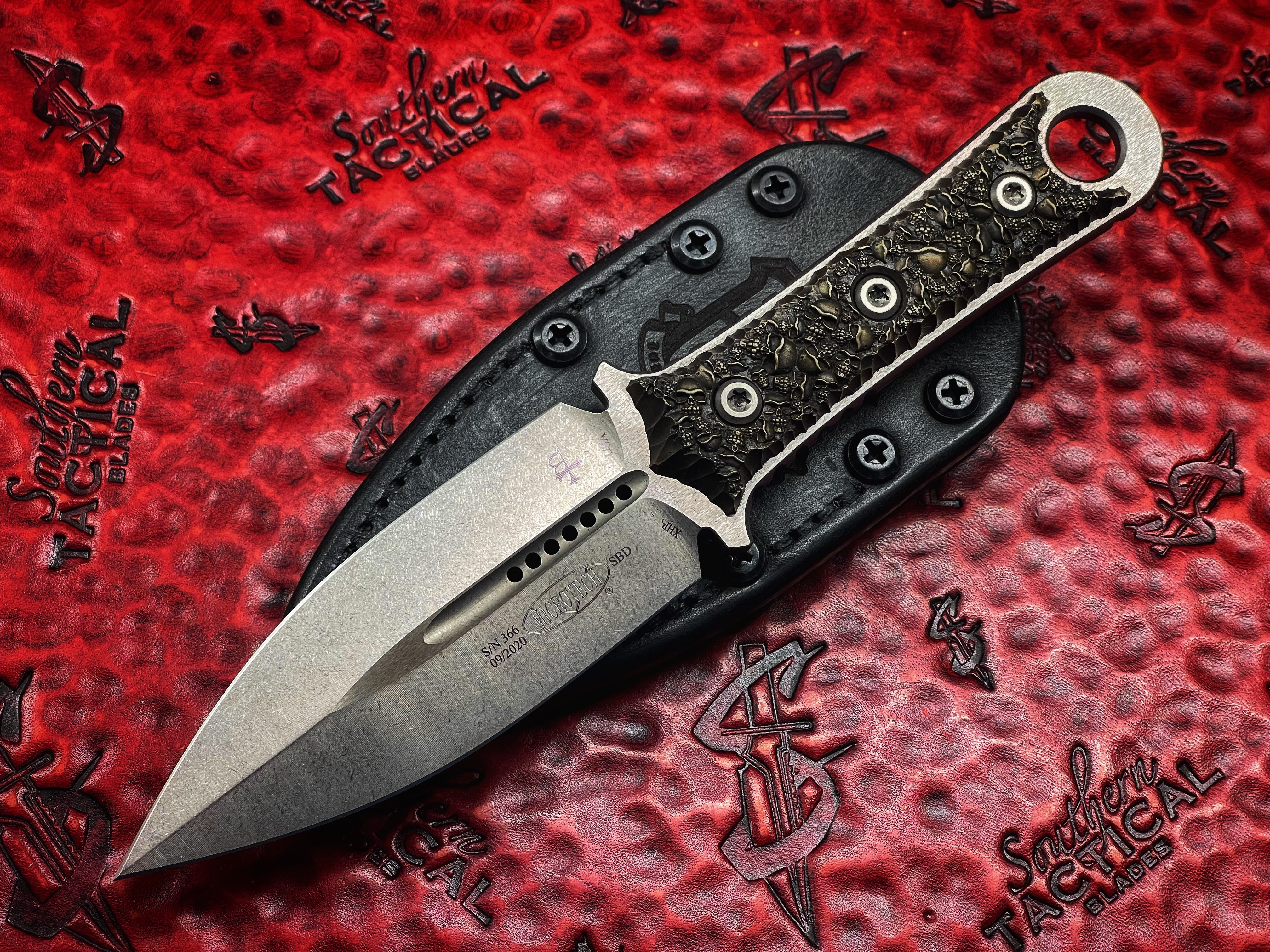 Microtech SBD Borka Blades 2 Saints Collab Fixed Blade Dagger