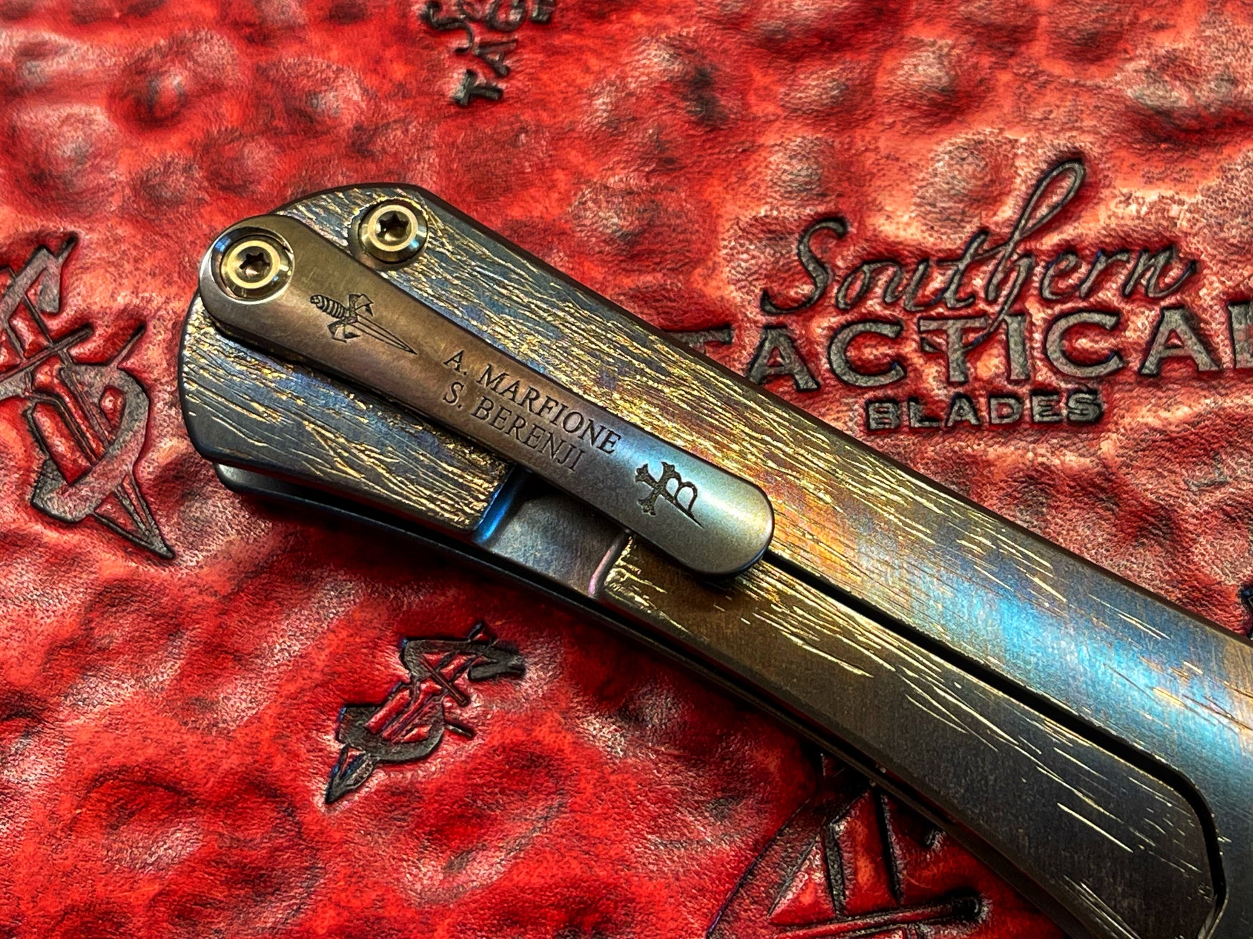 Marfione Custom Knives SBHF Cosmic Finish Borka Blades Collaboration