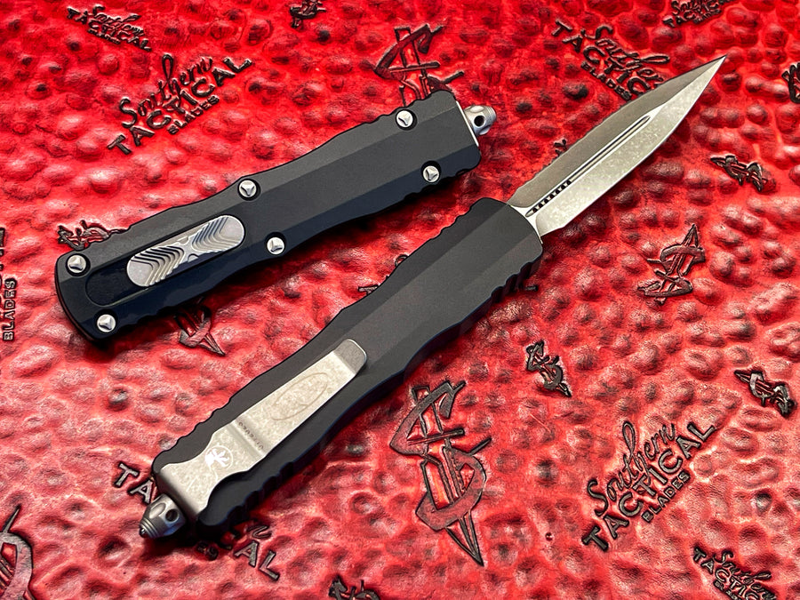 Microtech Dirac Delta Double Edge Apocalyptic Full Serrated OTF Automa ...