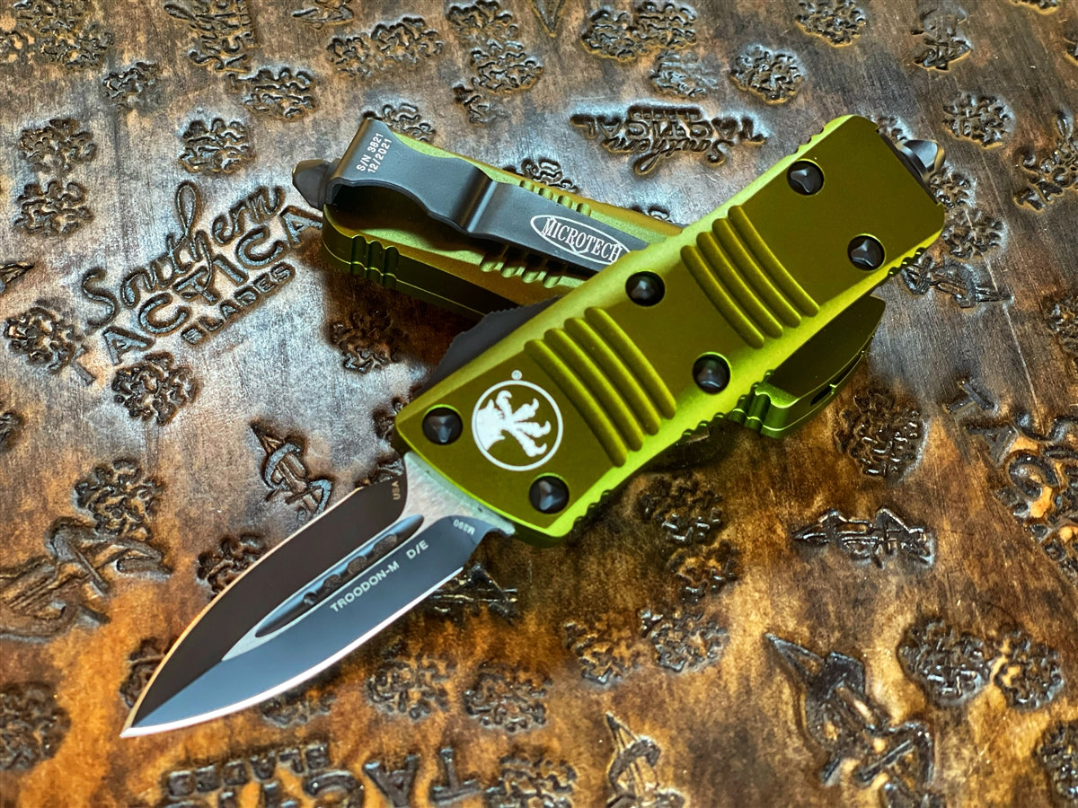 Microtech Mini Troodon OTF Automatic Knife OD Green Cerakote | Southern ...