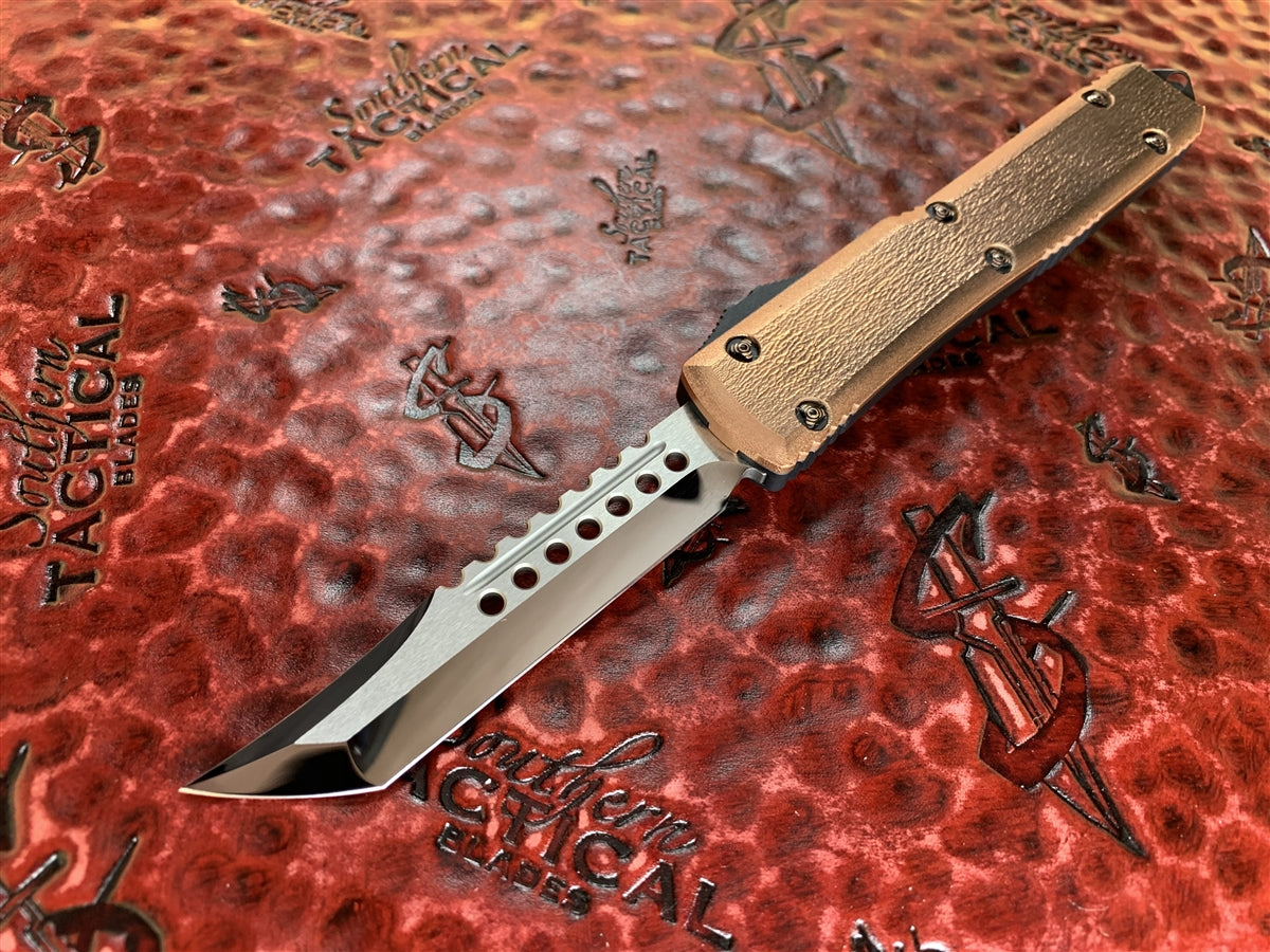 Marfione Custom Hellhound Tanto Mirror Polished, Eggshelled Copper Top