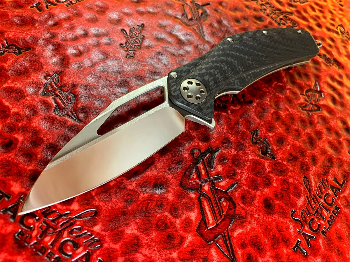 Marfione Custom Mini Matrix, Mirror Polished, Carbon Fiber And Titaniu