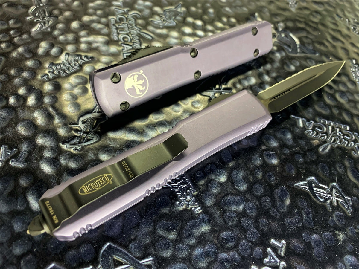 Microtech Ultratech Double Edge Full Serrated Grey – SouthernBlades