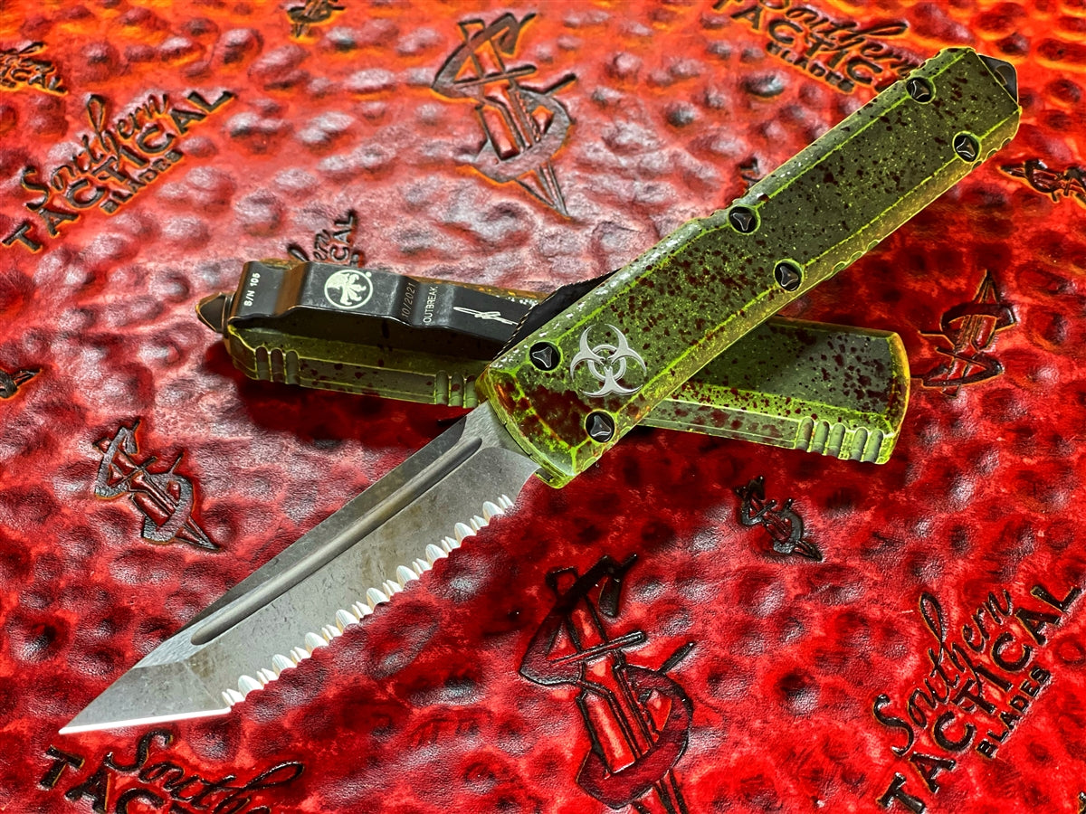 Microtech Ultratech Tanto Serrated Outbreak | Microtech Knives ...