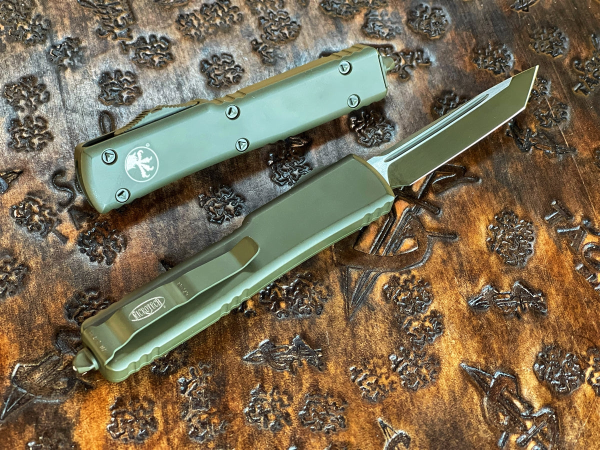 Microtech UTX-70 OD Green Cerakote Tanto Knife | Southern Tactical ...