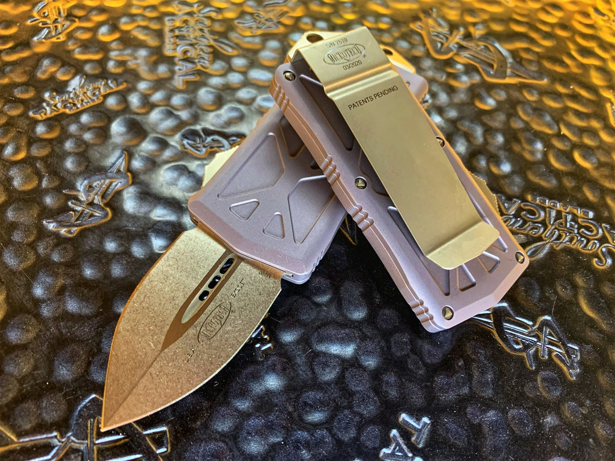 Microtech Exocet Double Edge Stonewashed Standard Grey