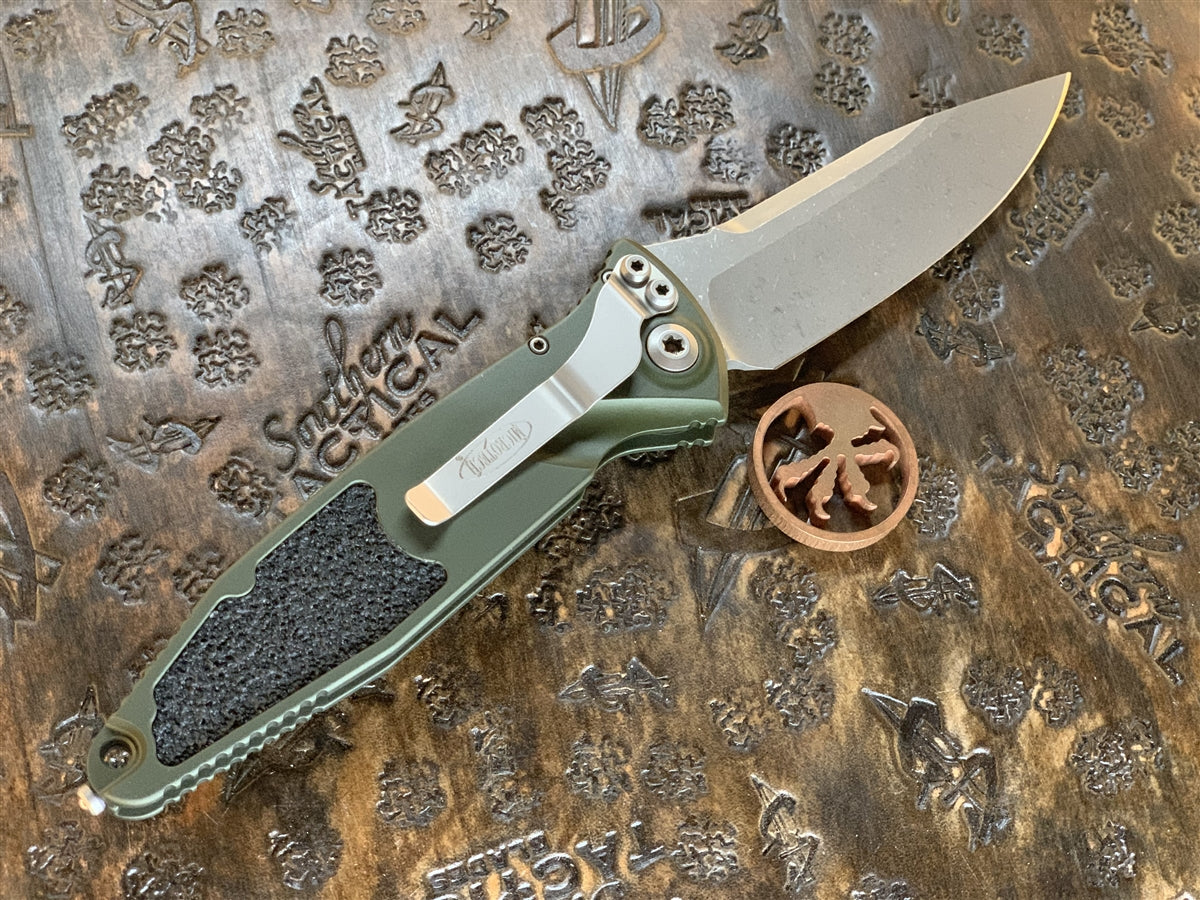 Microtech Socom Elite Auto Single Edge Apocalyptic Standard OD Green ...