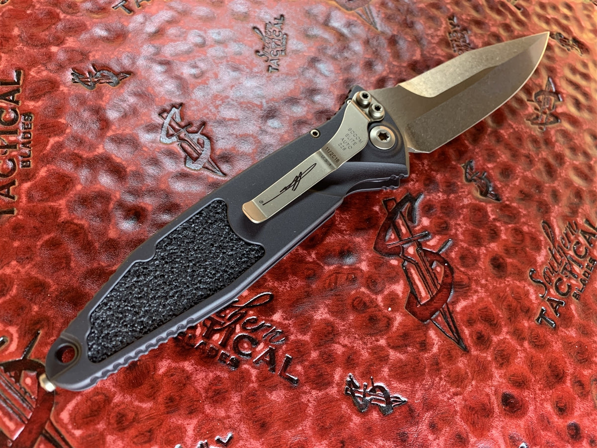 Microtech Socom Elite Auto Bronzed Spear Point Signature Series